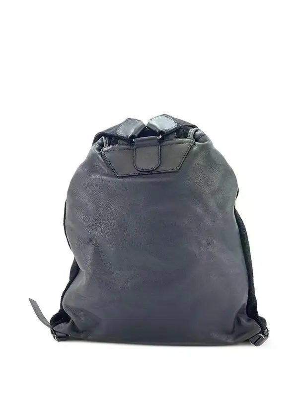 Balenciaga Suede Leather Backpack - Black