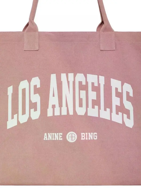 ANINE BING Leo Canvas Tote Earth Red
