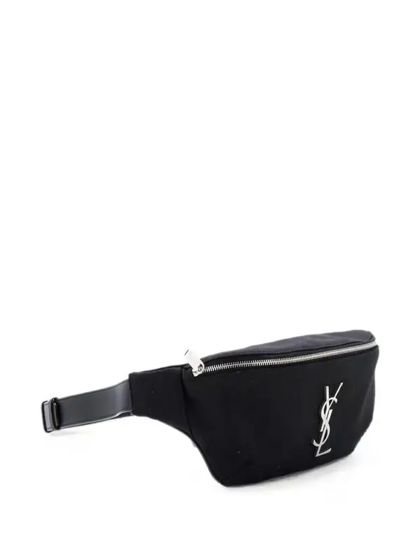 Saint Laurent Classic Monogram Canvas Belt Bag - Black