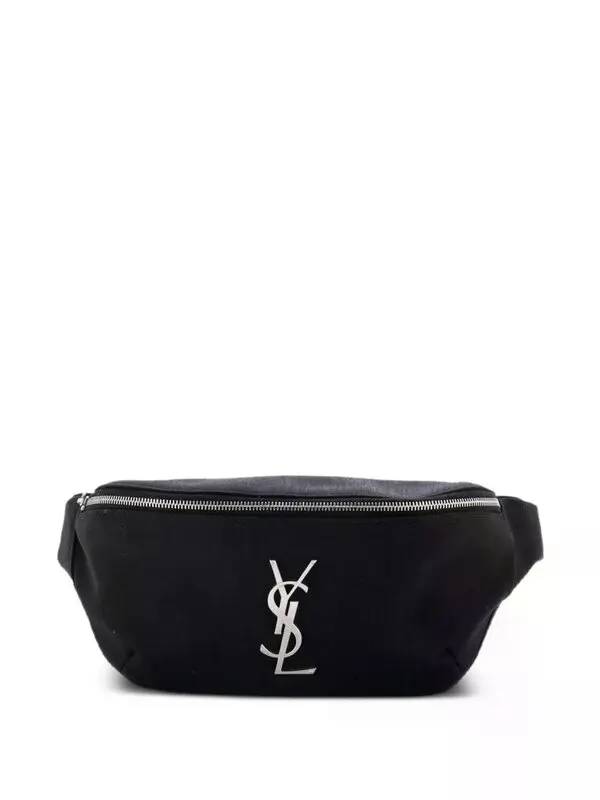 Saint Laurent Classic Monogram Canvas Belt Bag - Black