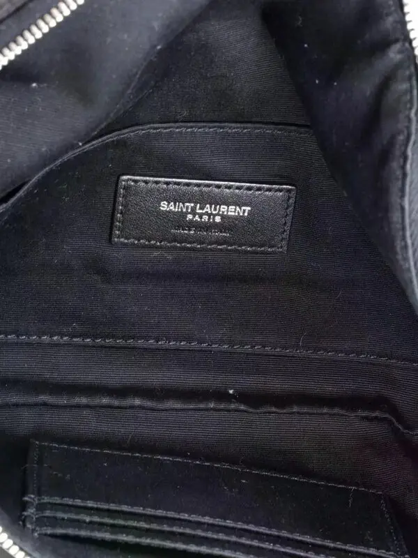 Saint Laurent Monogram Canvas Belt Bag - Black