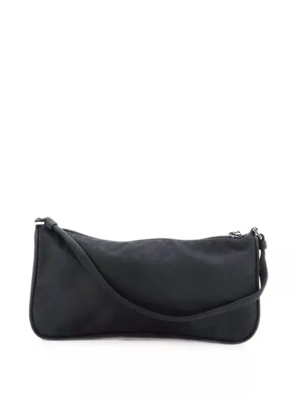 Prada Pochette Shoulder Bag Tessuto Small Hobo Bag - Black