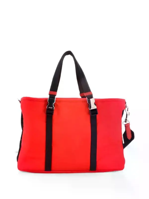 Prada Convertible Pet Carrier Re-nylon With Mesh Satchel - Black