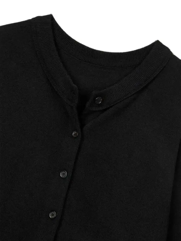 STUDIO TOMBOY Ribbed-trim Long-sleeve Cardigan
