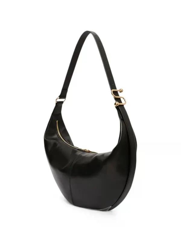 Sportmax Pioppo Crescent Leather Shoulder Bag