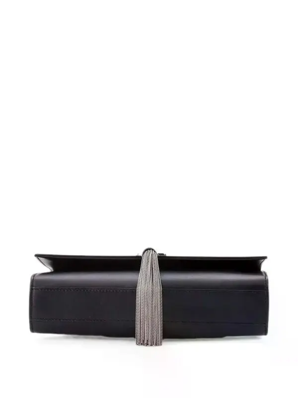 Saint Laurent Monogram Tassel Leather Crossbody Bag - Black