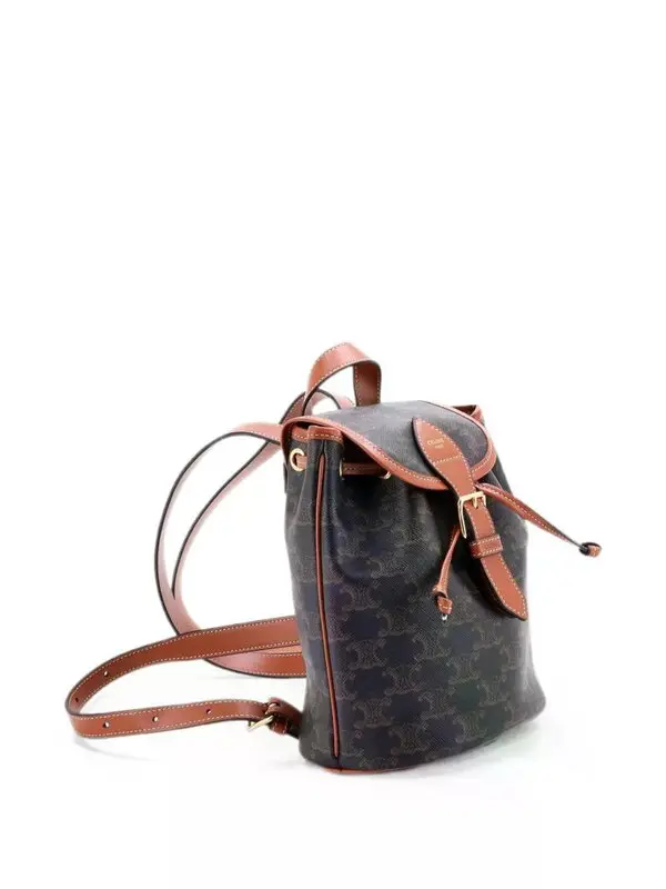 Celine Folco Triomphe Coated Canvas Mini Backpack