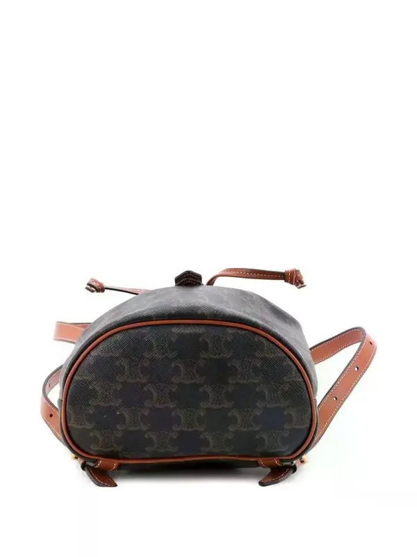 Celine Folco Triomphe Coated Canvas Mini Backpack - Brown