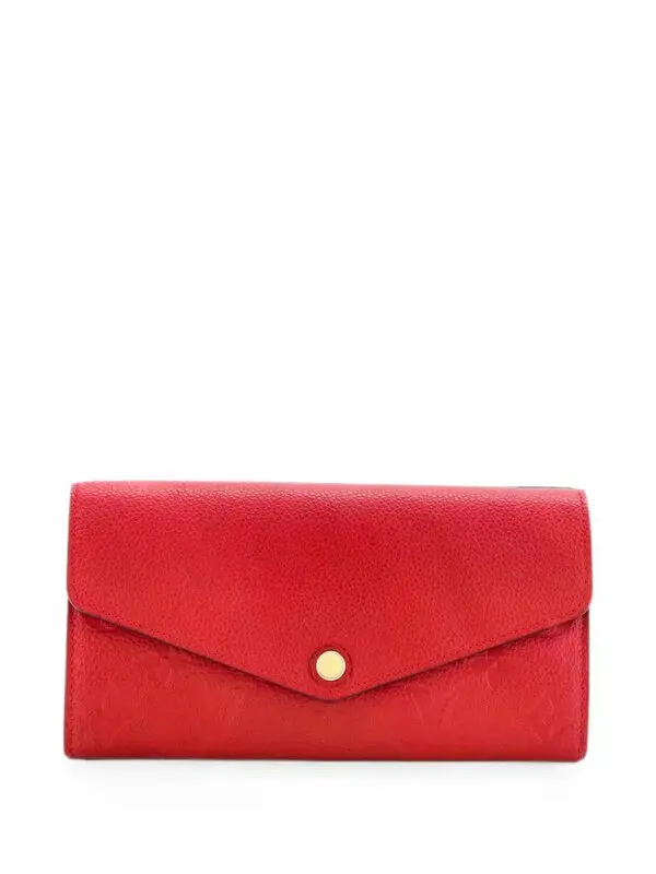 LOUIS VUITTON Sarah Wallet Nm Monogram Empreinte Leather Small Wallets - Red