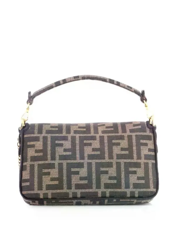 Fendi Zucca Canvas Baguette Nm Mini Crossbody Bag - Brown
