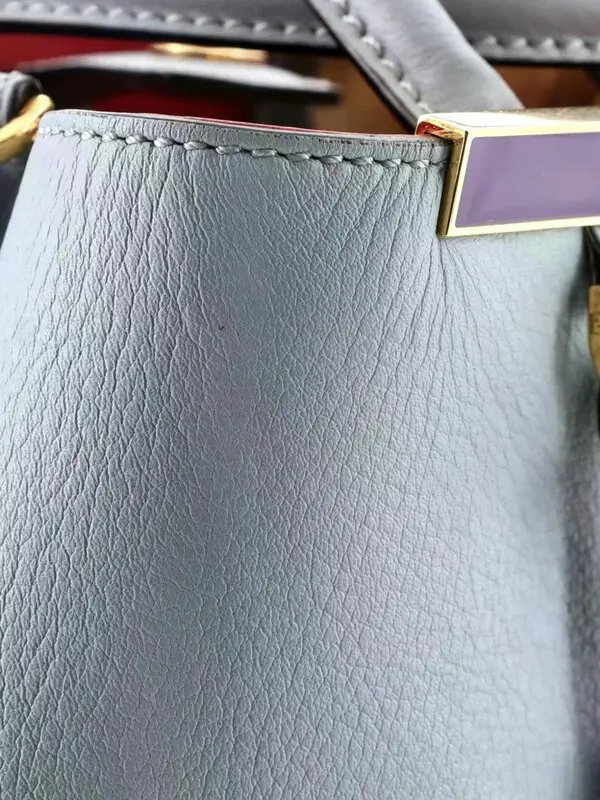 Fendi 2jours Bag Leather Petite Satchel - Blue