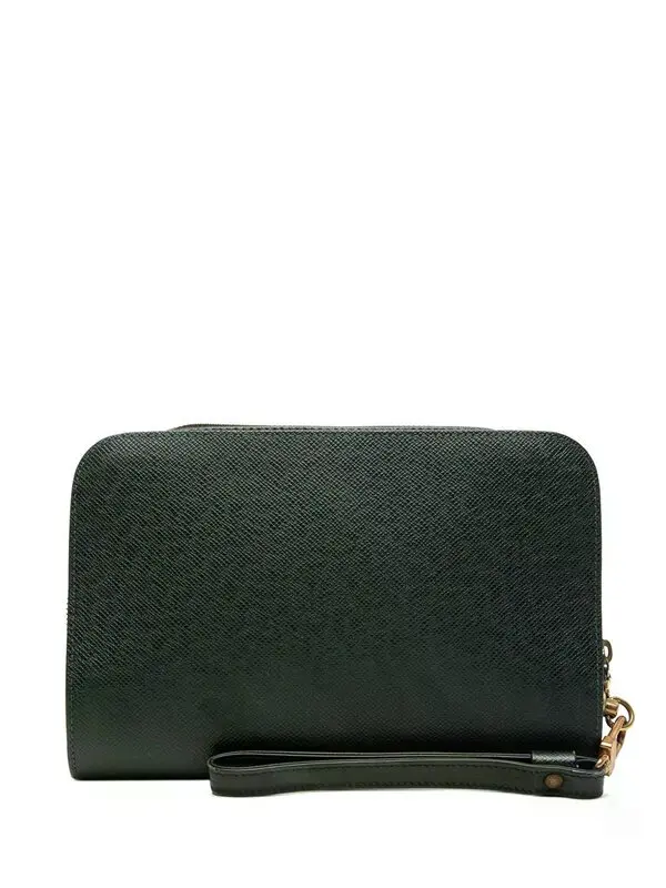LOUIS VUITTON Taiga Leather Pochette Baikal Clutch Bag - Green