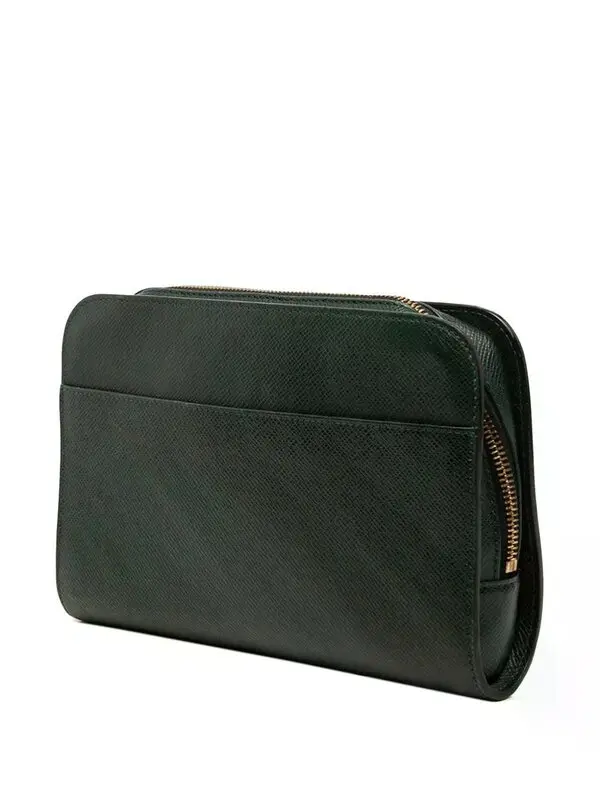 LOUIS VUITTON Taiga Leather Pochette Baikal Clutch Bag - Green