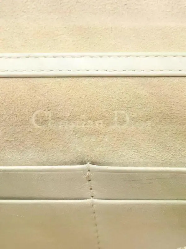 Dior 2000-2026 Calfskin Jadior Wallet On Chain Crossbody Bag - White
