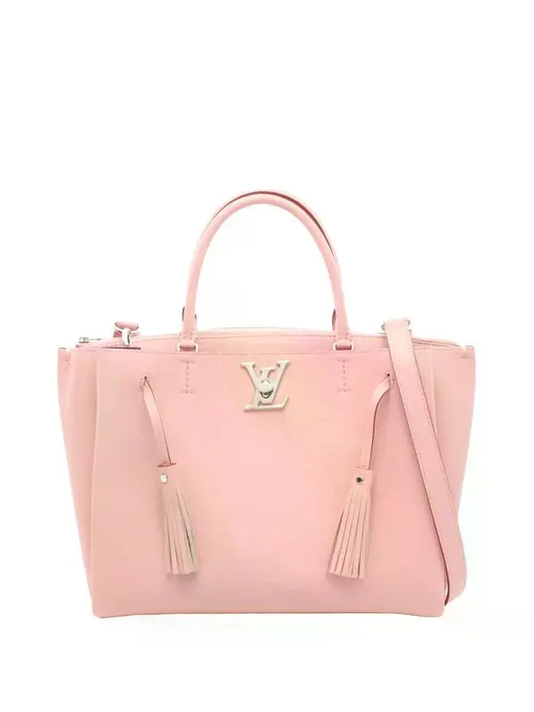 LOUIS VUITTON 2017 Leather Lockmeto Satchel - Pink