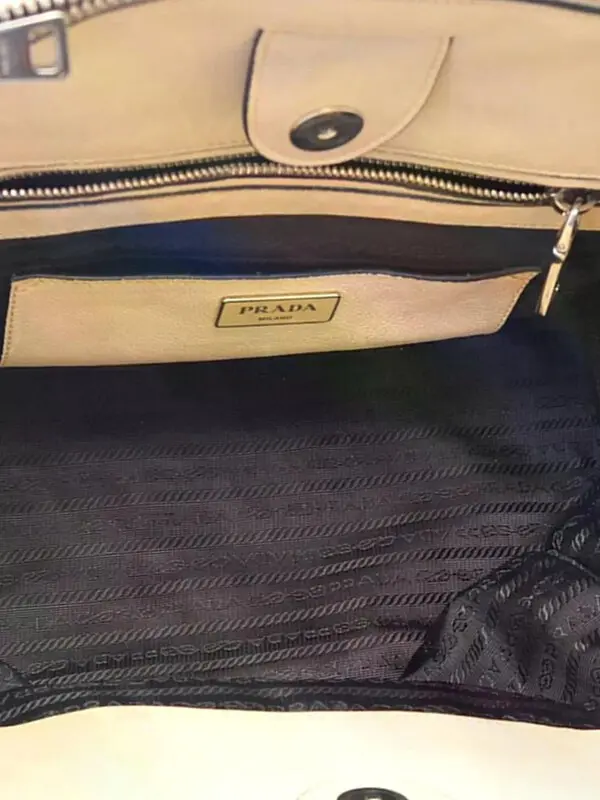 Prada 2010-2026 City Calf Double Zip Satchel - Neutrals
