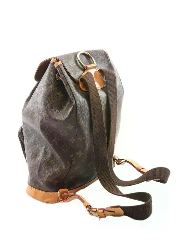 LOUIS VUITTON 1997 Monogram Montsouris Gm Backpack - Brown