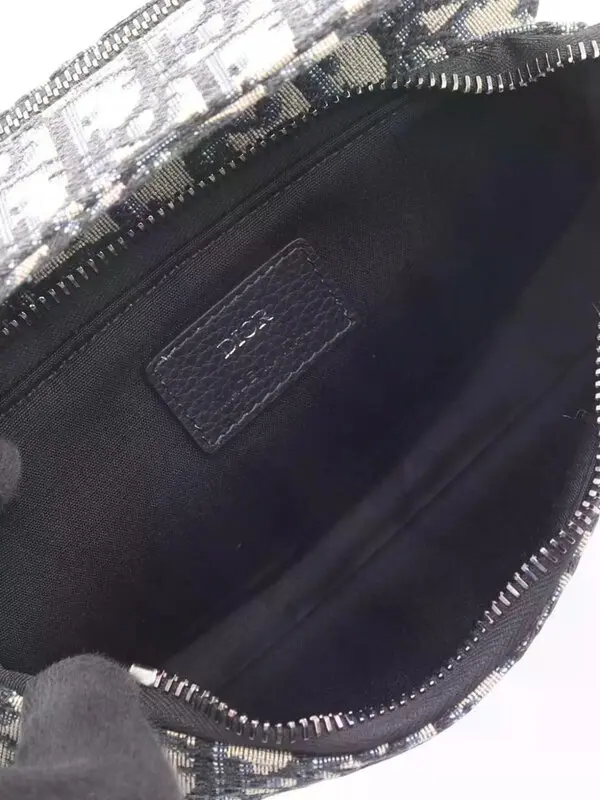 Dior Oblique Canvas Saddle Arm Pouch Clutch Bag