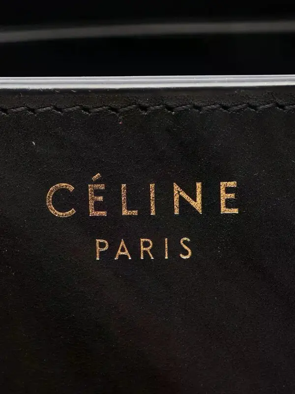 Celine Leather Luggage Tote Bag - Blue