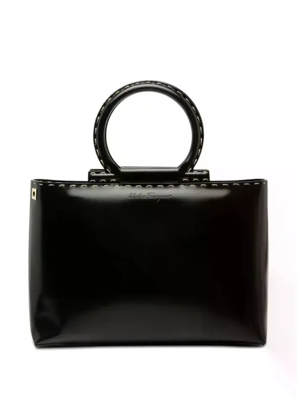FERRAGAMO 2010-2026 Patent Gancini Top Handle Satchel