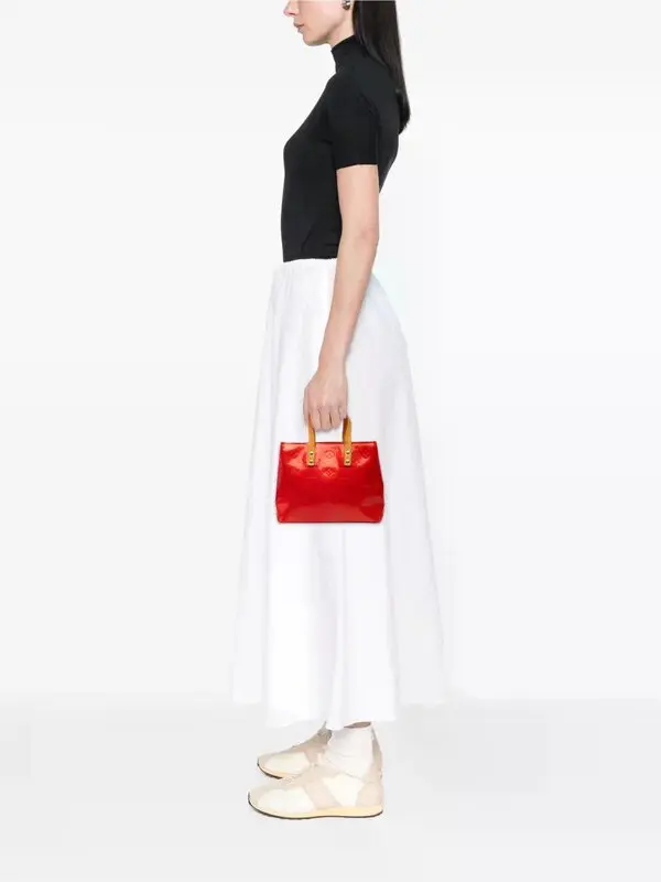 LOUIS VUITTON Monogram Vernis Reade Pm Handbag - Red