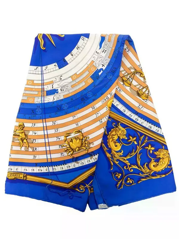 Hermès 2024 Astrologie Forever Silk Scarf 90 Scarves - Blue