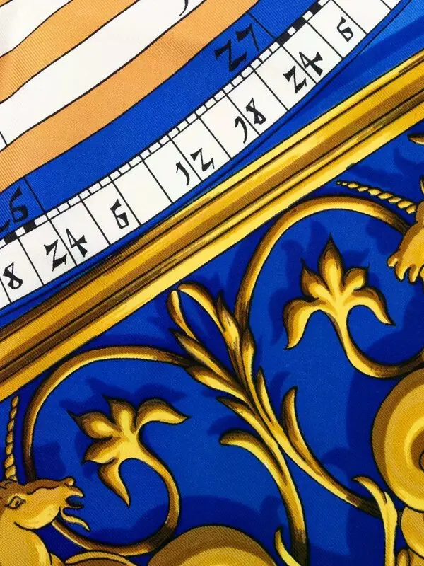 Hermès 2024 Astrologie Forever Silk Scarf 90 Scarves - Blue