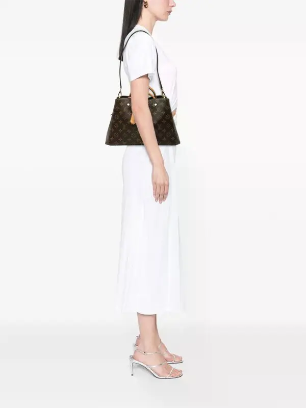 LOUIS VUITTON 2016 Monogram Montaigne Mm Satchel - Brown