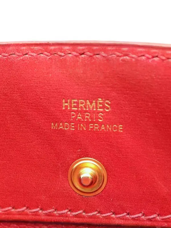 Hermès 2002 Box Calf White Bus Tpm Tote Bag - Red
