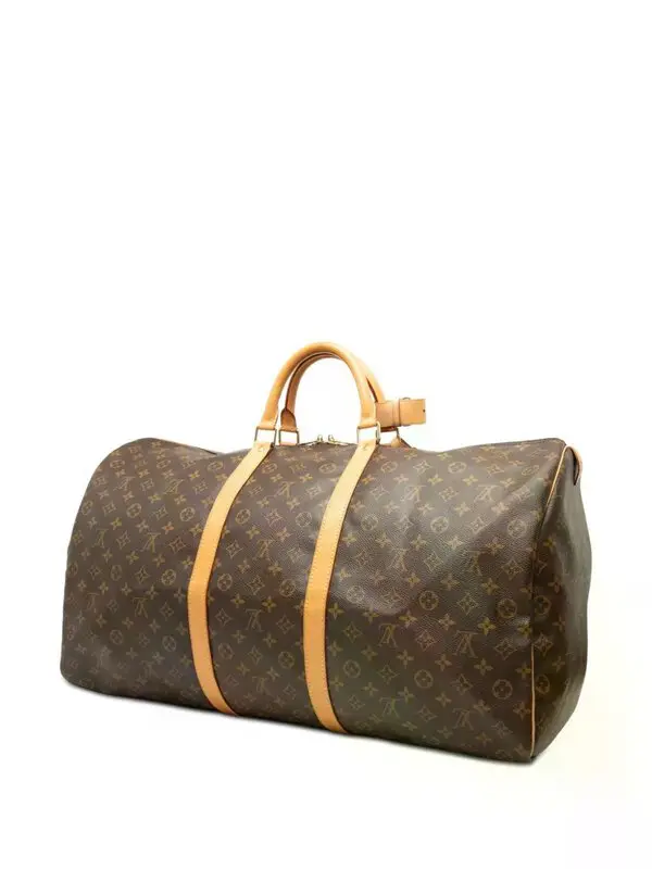 LOUIS VUITTON 1997 Monogram Keepall 60 Travel Bag - Brown
