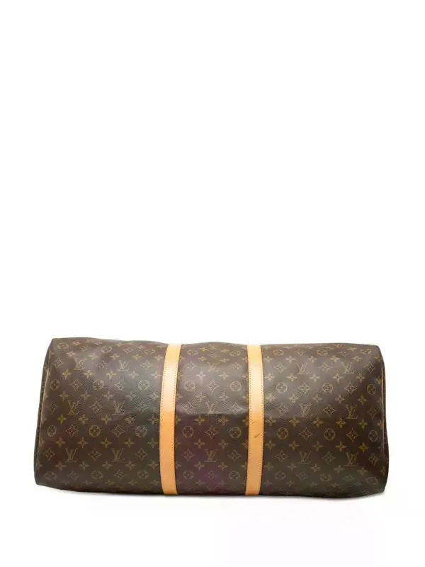 LOUIS VUITTON 1997 Monogram Keepall 60 Travel Bag - Brown
