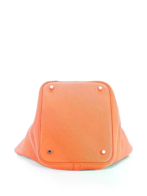 Hermès Picotin Lock Bag Clemence Mm Bucket Bag - Orange