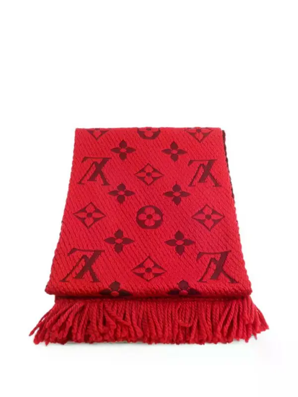 LOUIS VUITTON Monogram Fringed Scarf
