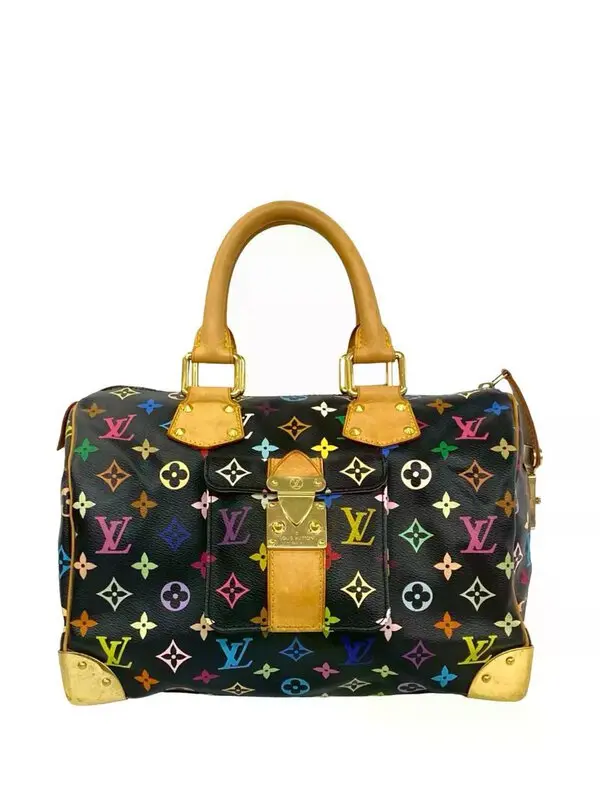 LOUIS VUITTON 2006 Monogram Multicolore Speedy 30 Boston Bag - Black