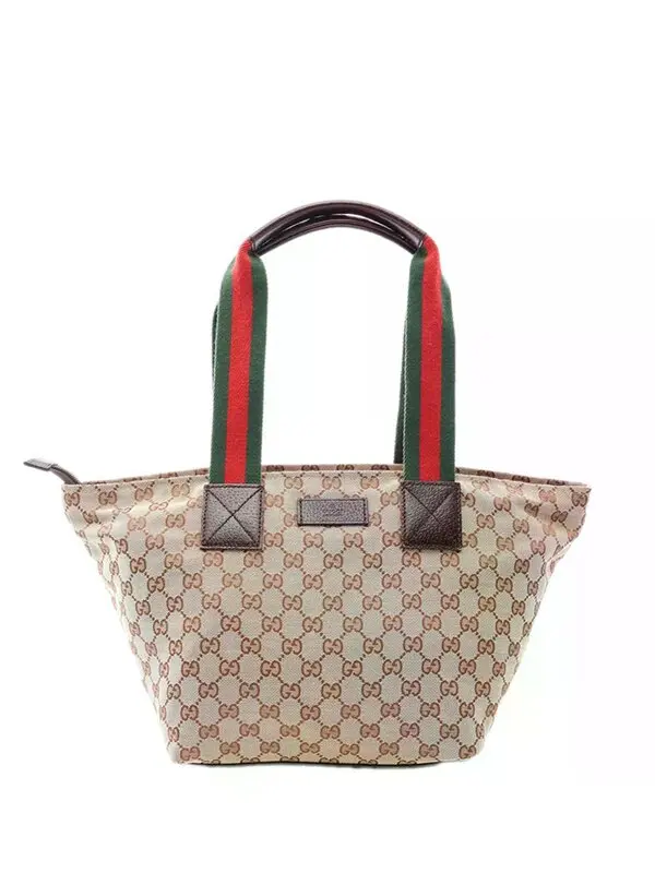 Gucci 2000-2015 Gg Canvas Web Tote Bag - Neutrals