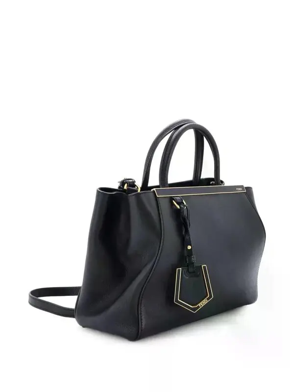 Fendi 2jours Leather Petite Satchel - Black