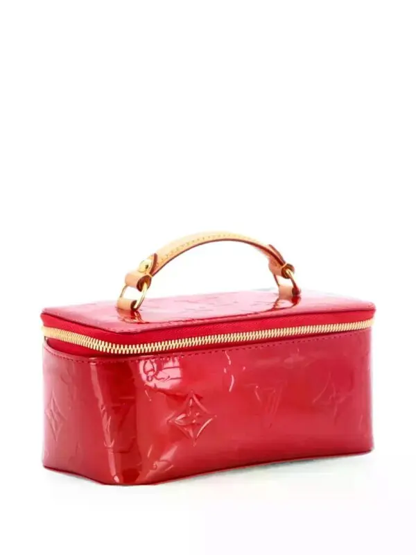LOUIS VUITTON Boite A Bijoux Monogram Vernis Satchel - Red
