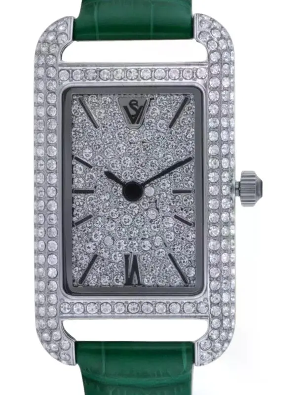 CHRISTIAN VAN SANT Opaline Crystal-embellished Rectangular Watch