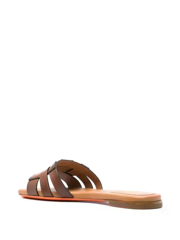 Santoni Open-toe Flat Slides