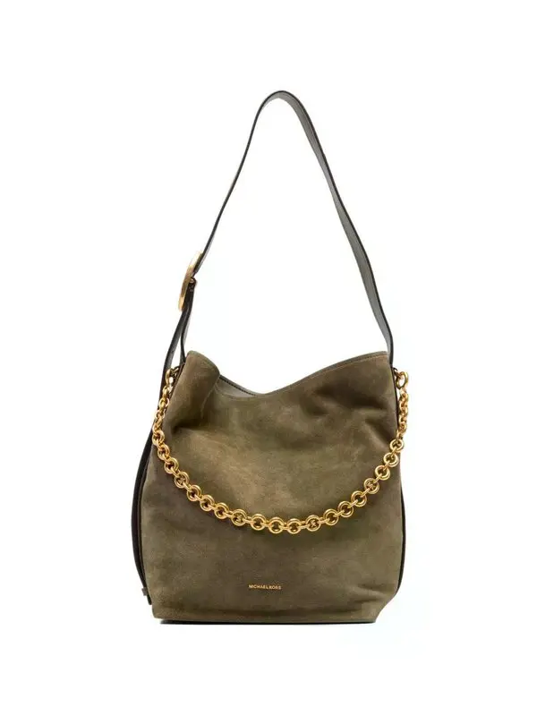 Michael Kors Large Nolita Chain-link Leather Shoulder Bag - Green