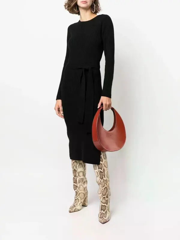 YVES SALOMON Ribbed-knit Midi Dress