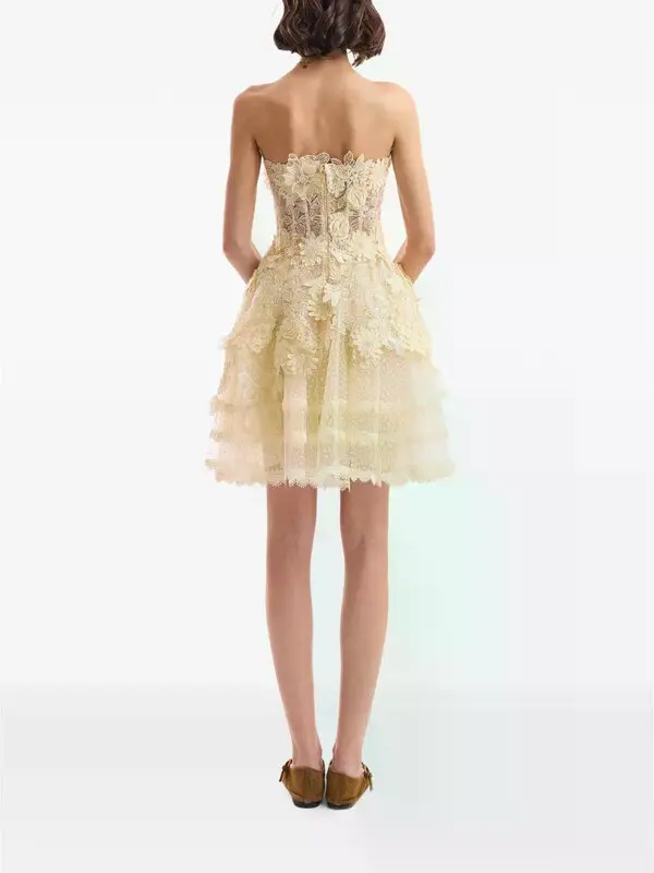 GEMY MAALOUF Layered Lace-trim Skirt