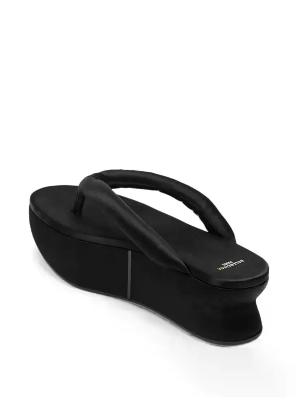 Balenciaga Gaeta Padded Wedge Sandals - Black