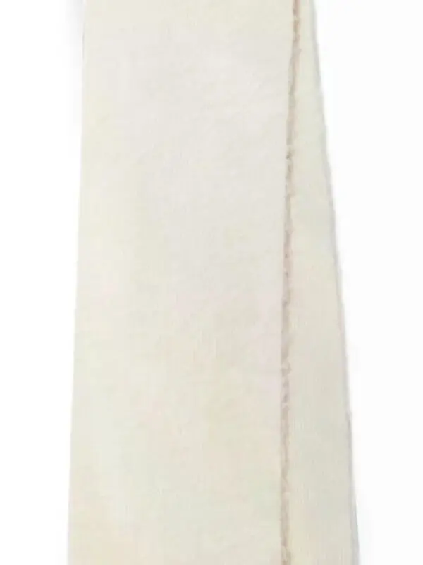 Isabel Marant Étoile Firny Embroidered-logo Knitted Scarf - Neutrals