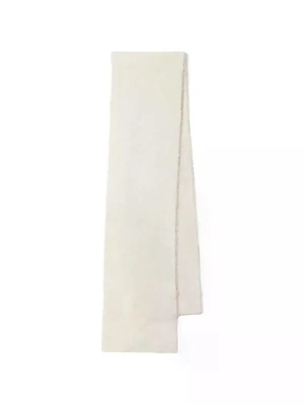 Isabel Marant Étoile Firny Embroidered-logo Knitted Scarf - Neutrals