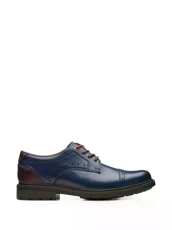 Clarks Un Shire Vibe Brogue-detail Derby Shoes - Blue