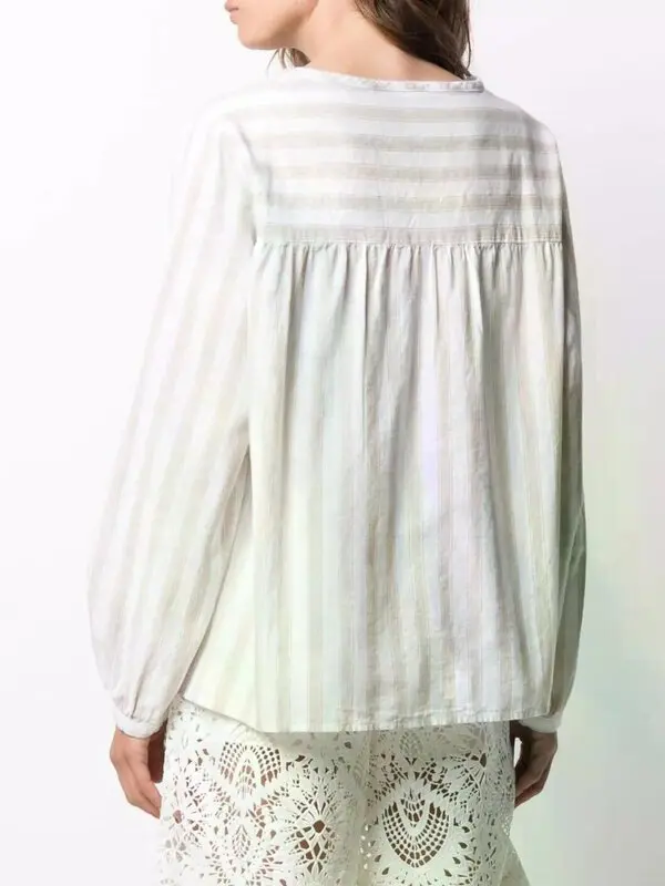 Woolrich Striped V-neck Blouse