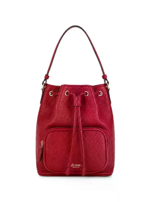 LA ROSE Drawstring Pocket Bucket Bag