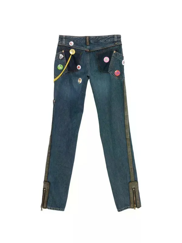 Dolce & Gabbana 2000s Badge-embellishment Jeans