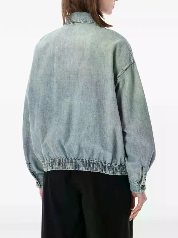 Miu Miu Chambray Elasticated-hem Denim Jacket
